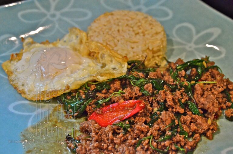 Thai Stir fried Bison with Holy Basil and Fried Egg, Bison Pad Ka-Prow ...