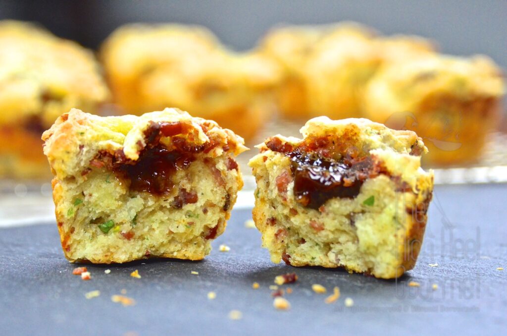 Savory Bacon and Cheese Scuffin Filled with Homemade Jam | The High ...