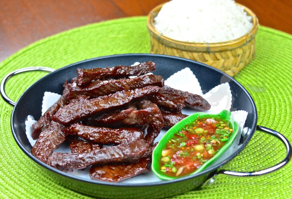 Thai Style Fried Sundried Beef Jerky, Neau Dad Deaw | The High Heel Gourmet